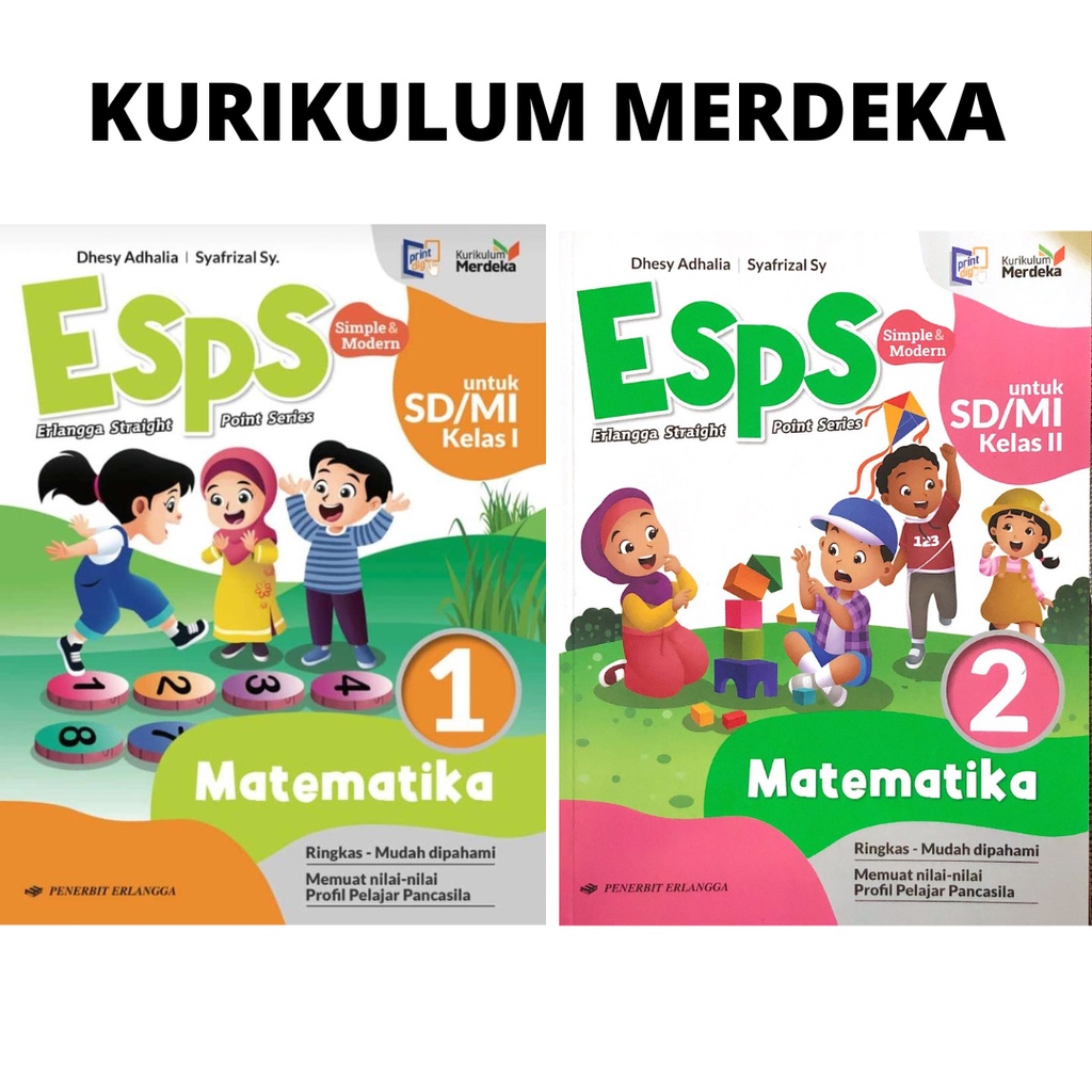 Jual KURIKULUM MERDEKA BUKU ESPS MATEMATIKA SD/MI Kelas 1 2 3 4 5 6 Penerbit Erlangga - Dhesy ...