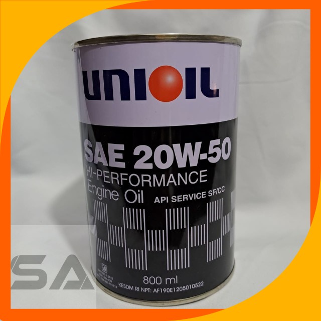 Jual OLI MOTOR UNIOIL SAE 20W-50 800 ml | Shopee Indonesia