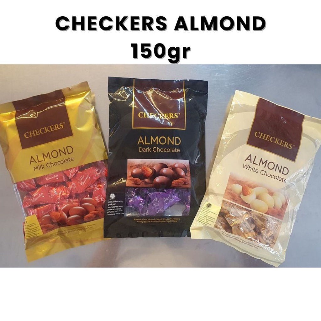 Jual Checkers Almond Chocolate Checkers White Chocolate Milk Chocolate ...