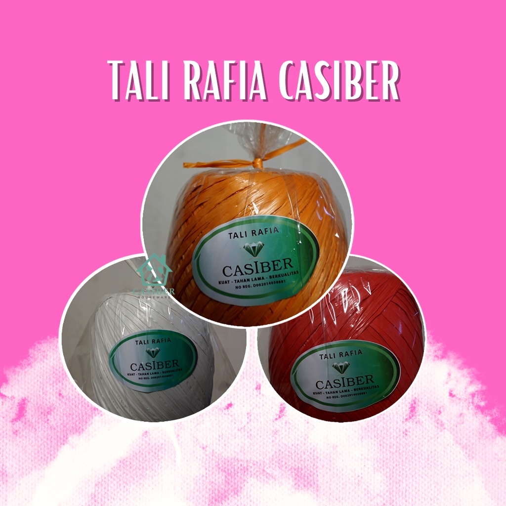 Jual Tali rafia tali plastik pengikat tali rafia hitam warna warni cap ...