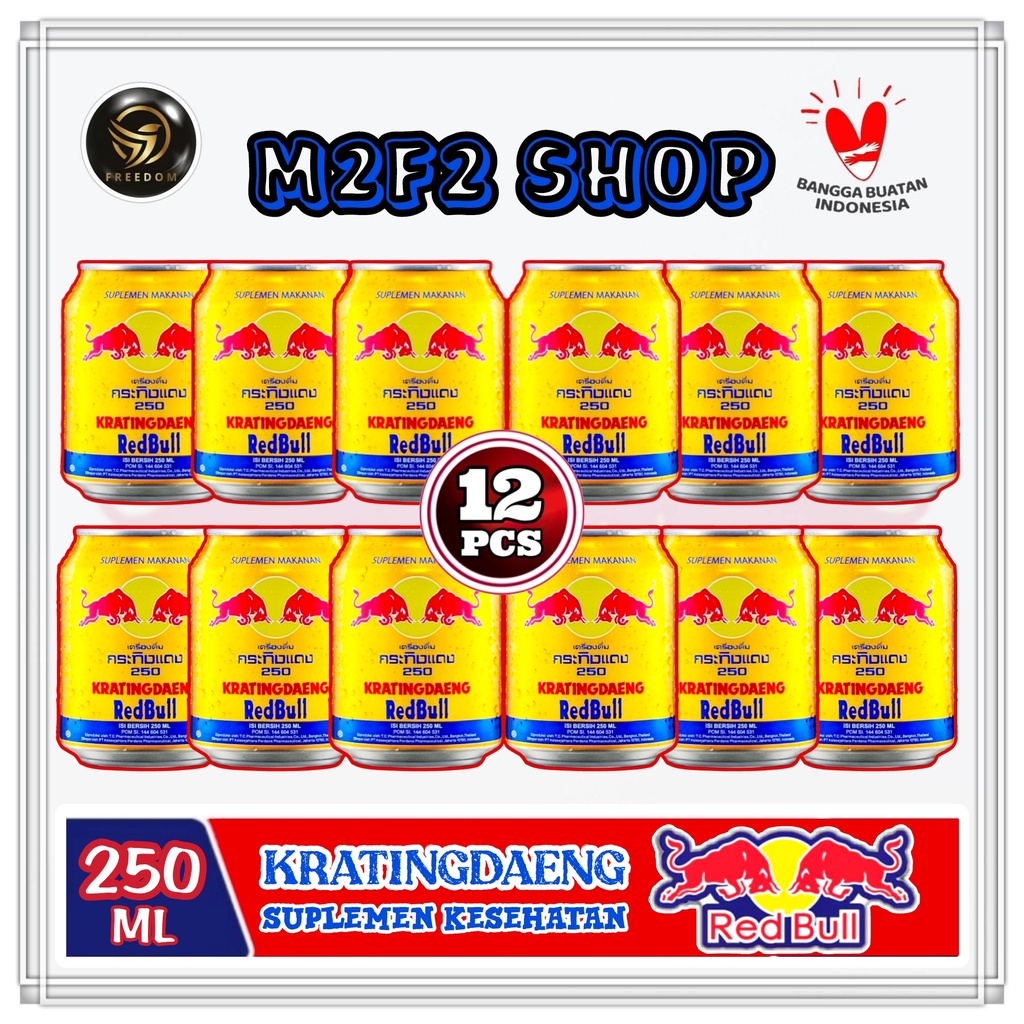 Jual Kratingdaeng Red Bull Gold Kaleng | Can - 250 ml (Kemasan 12 Pcs ...