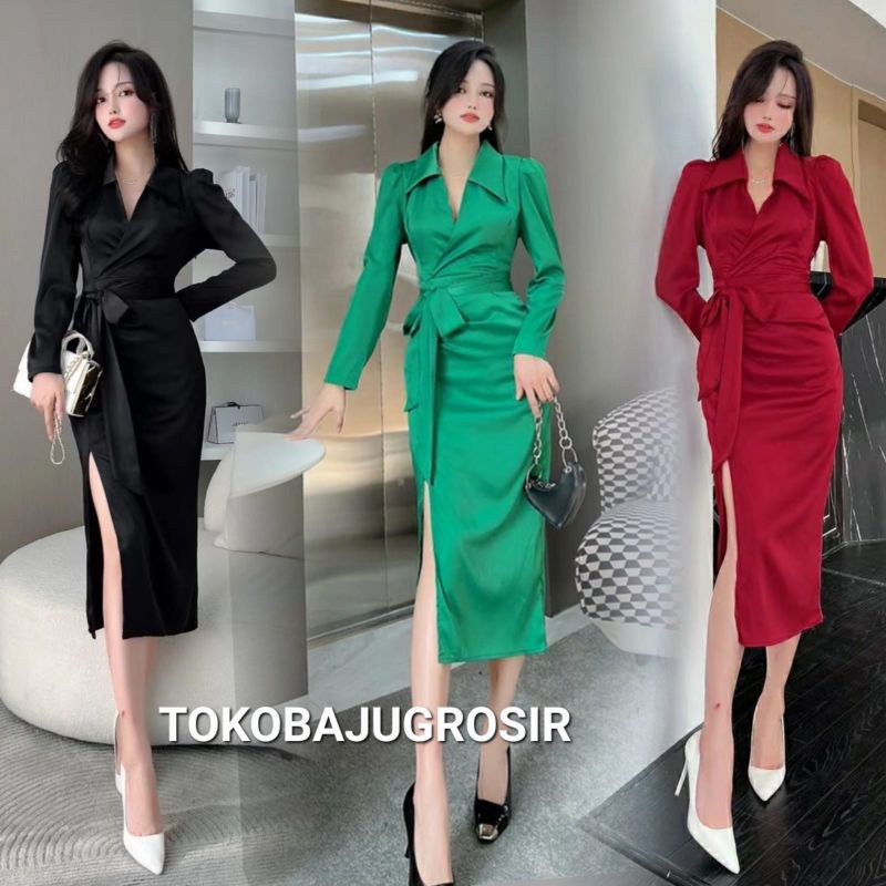 Jual PREMIUM BAJU KERJA SLIT KEMEJA WORK DRESS KOREAN LOOK REAL PICT ...