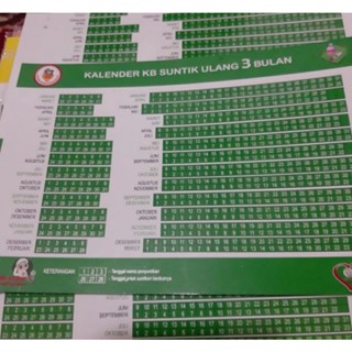 Jual Kalender KB Suntik 3 Bulan Bidan | Shopee Indonesia
