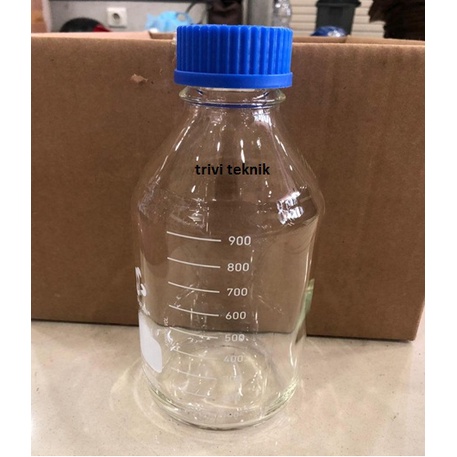 Jual botol glass Laboratory laboratorium 1000ml Schott Duran | Shopee ...
