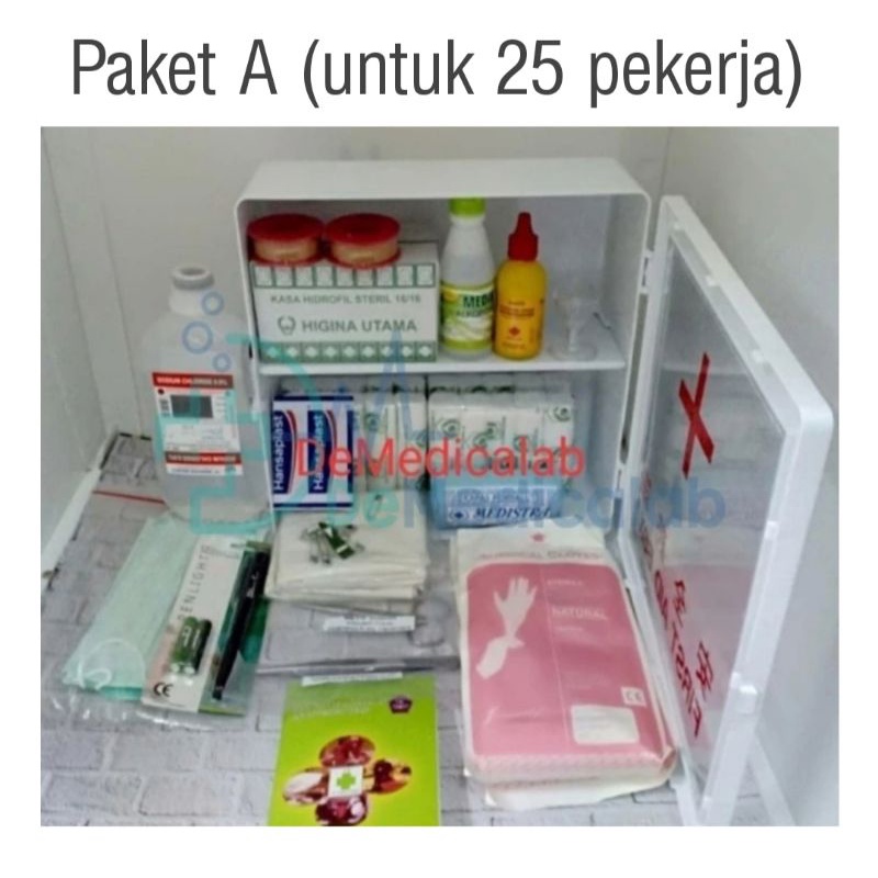 Jual Kotak P3K + Isi / Paket A Kotak P3K / Kotak PPPK Di Tempat Kerja ...