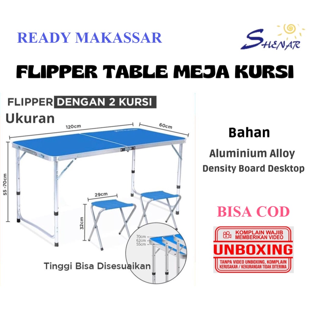 Jual MUDAH DIBAWA! FLIPPER FOLDABLE TABLE MEJA LIPAT MULTIFUNGSI MEJA ...