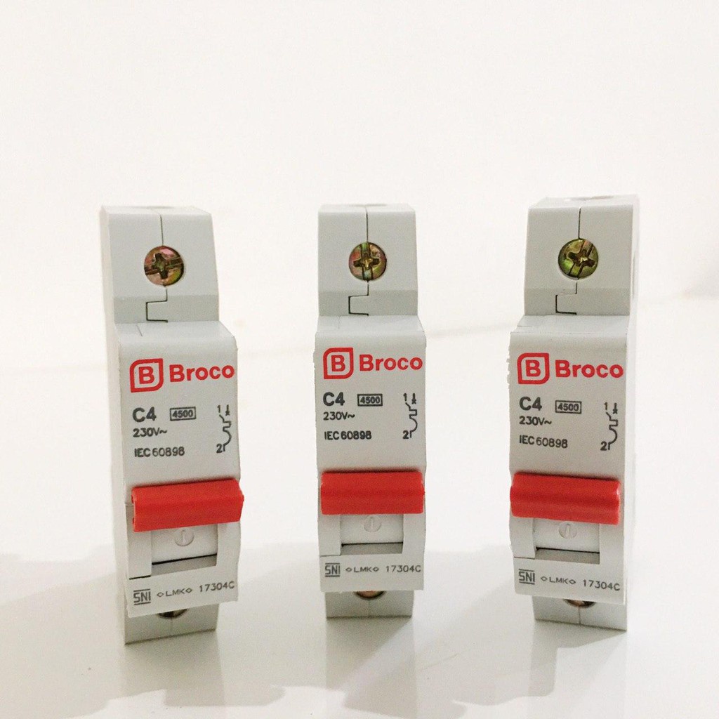 Jual BROCO MCB 1P C 4A/6A/16A SNI ORIGINAL ORI MURAH | Shopee Indonesia