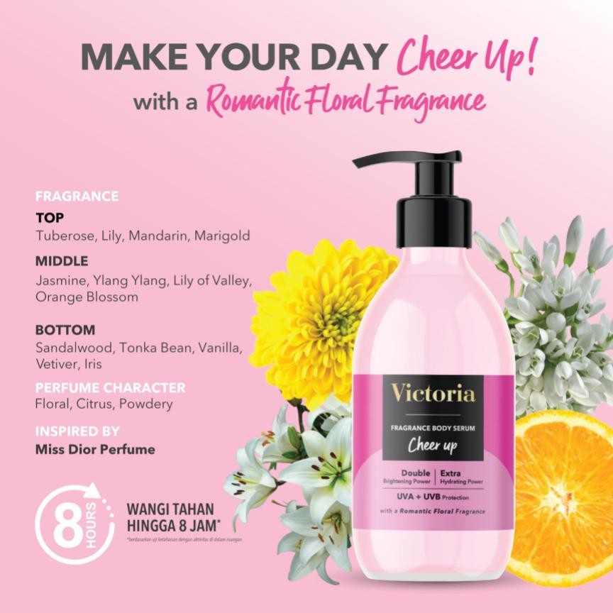 Jual [HERBORIST] VICTORIA FRAGRANCE BODY SERUM CHEER UP 300ML ( PINK ...