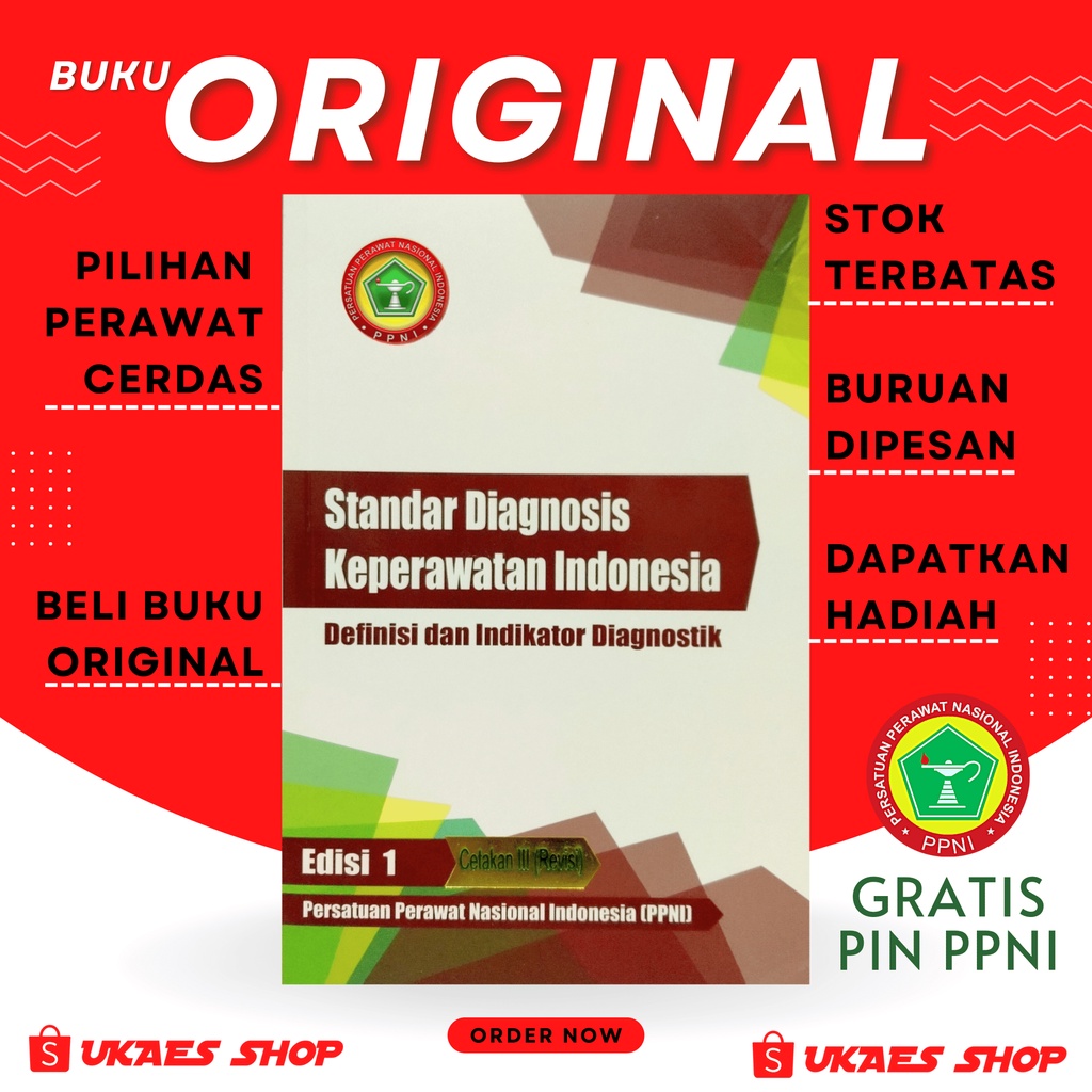 Jual ORIGINAL Buku SDKI PPNI Edisi 1 Cetakan 3 (revisi) 2017 Terupdate - Buku Standar Diagnosis ...