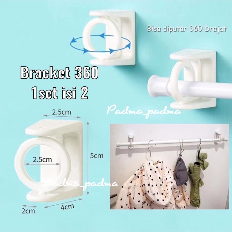 Jual Breket 360 tiang serbaguna, bracket tempel gantungan, bracket 360 ...