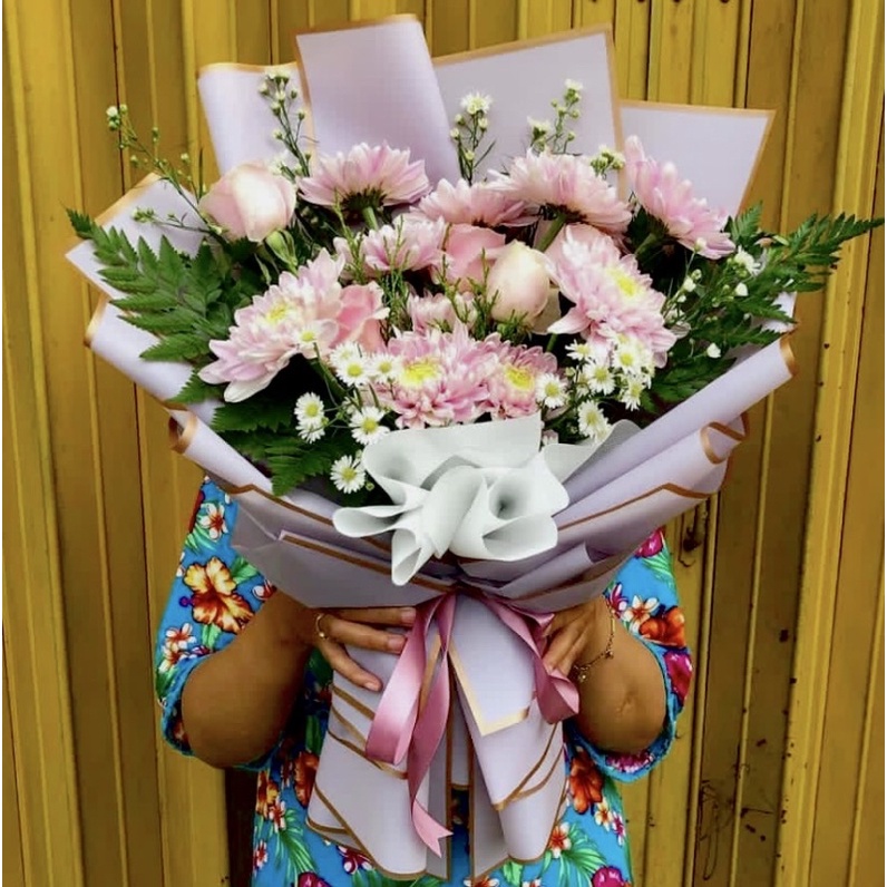 Jual buket bunga mawar segar / buket gompi / frash rose bouquet ...