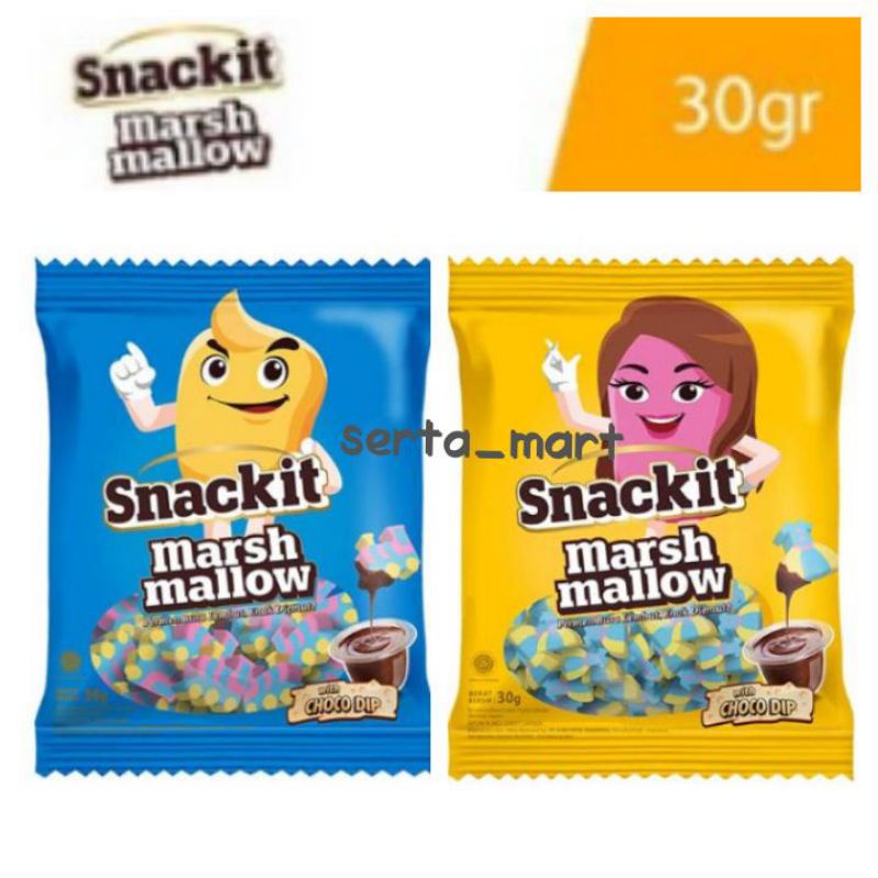 Jual SnackIt Marshmallow Choco Dip 30gr - Snack It Mallow Gown / Train ...