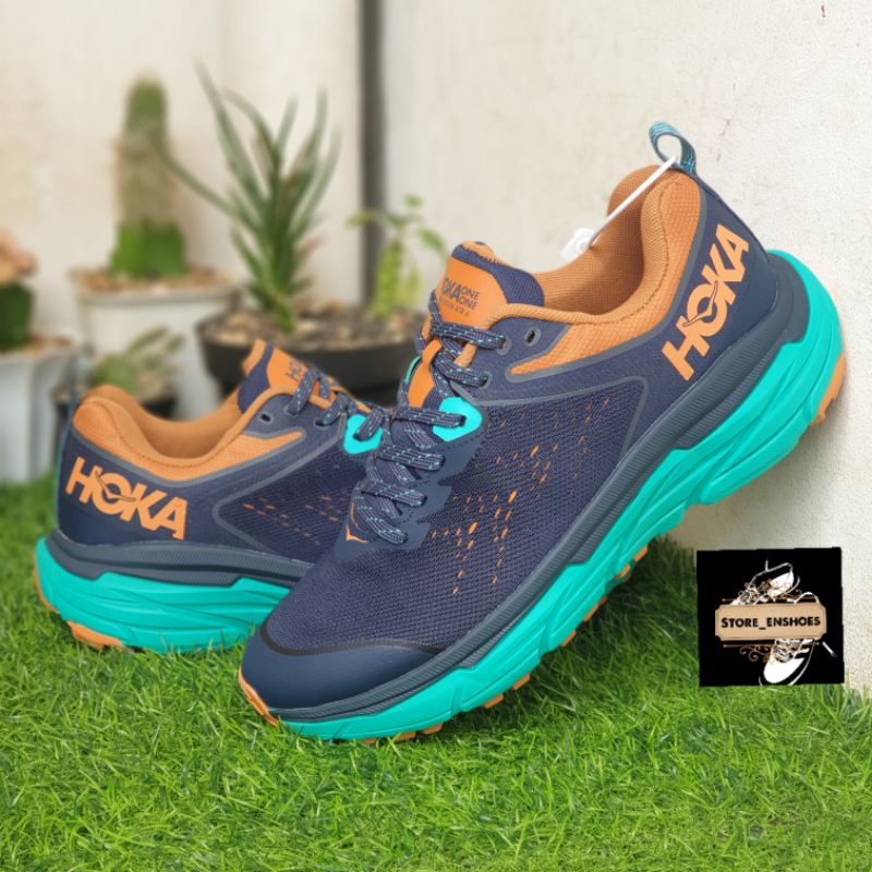 Jual SEPATU HOKA ONE ONE CHALLENGER ATR 6 NAVY GREEN BROWN FOR MEN ...