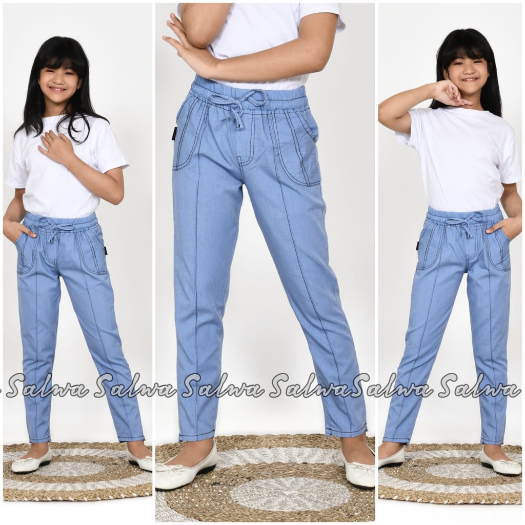 Jual CELANA BAGGY PANTS JEANS ANAK PEREMPUAN USIA 5 TAHUN SAMPAI 12 TAHUN | Shopee Indonesia