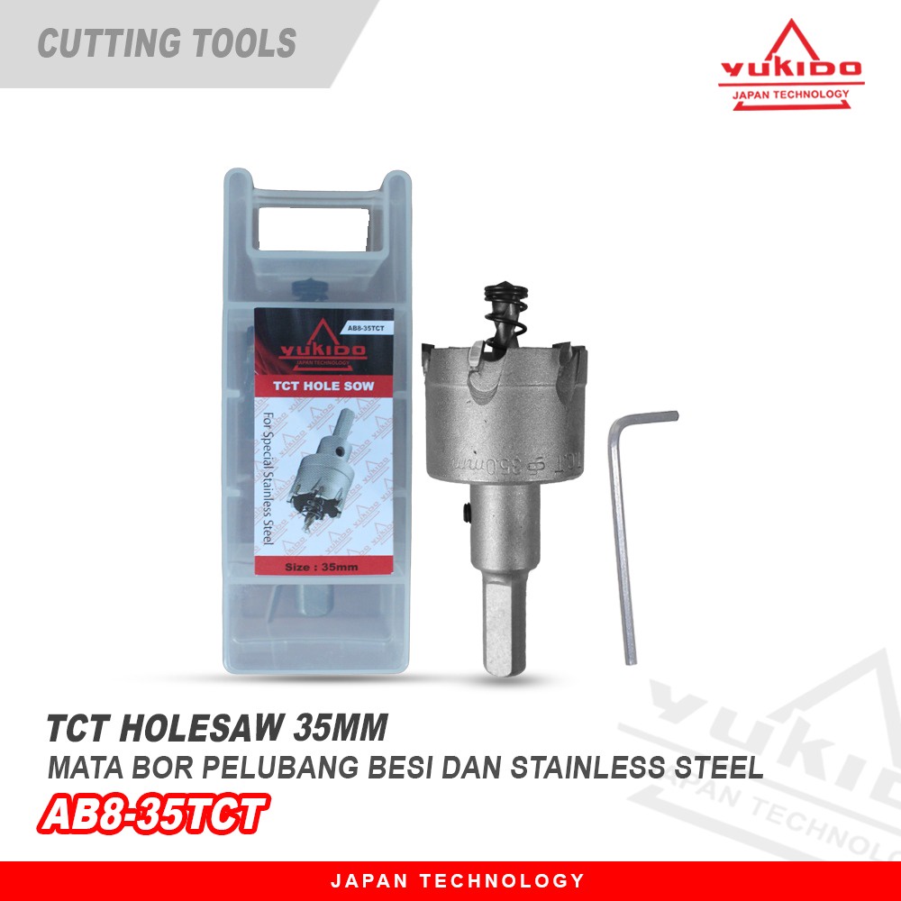 Jual Mata Bor Hole Saw besi 35 mm TCT Yukido HoleSaw HSS Carbide untuk ...