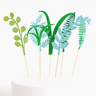 Jual CAKE TOPPER DAUN GLITTER RUMPUT SEMAK ALANG ALANG GRASS HIJAU ...