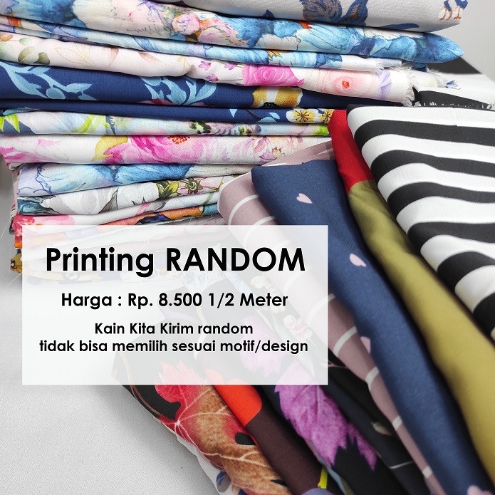 Jual Kain Printing / Kain Potongan / Kain print Motif Random | Shopee ...