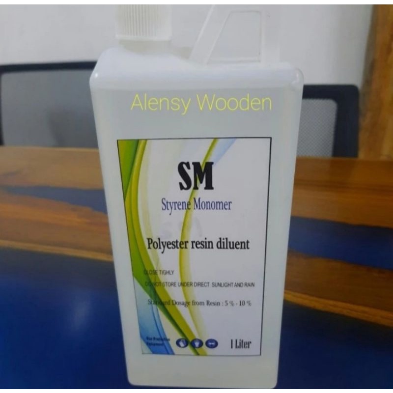 Jual SM (styrene monomer ) pengencer resin polyester 1 Liter | Shopee ...