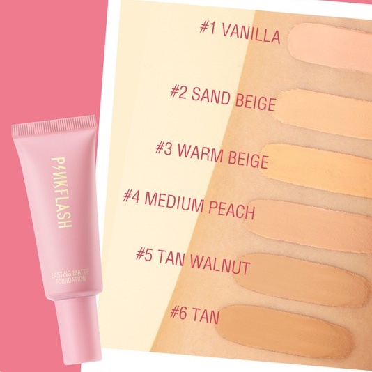 Jual PINKFLASH Foundation Matte Full Coverage Pink Flash OhMySelf ...