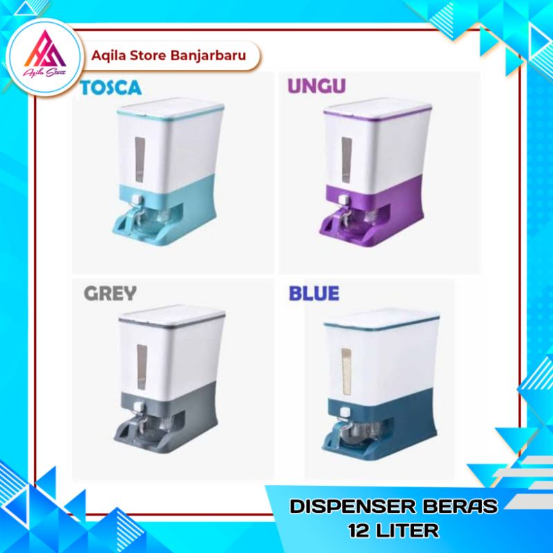 Jual Dispenser beras 12 liter / rice box tempat penyimpan beras ...