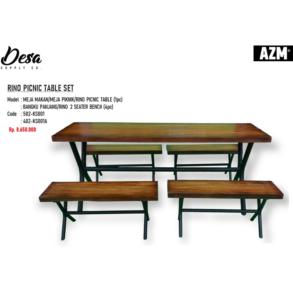 Jual Meja Makan Meja Set Meja Cafe Set Piknik Picnic Table Set Park ...