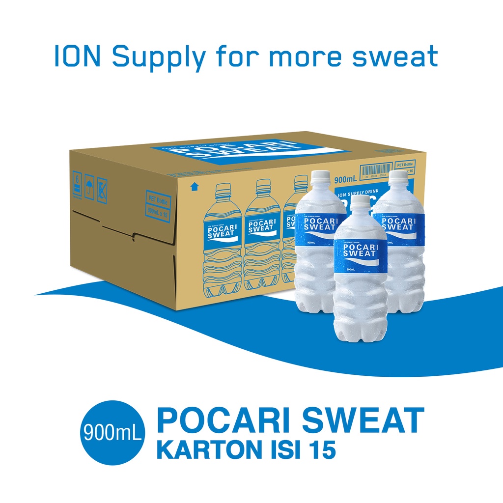 Jual Pocari Sweat 900 Ml OTSUKA Minuman Isotonik (1 Karton isi 15 Botol ...