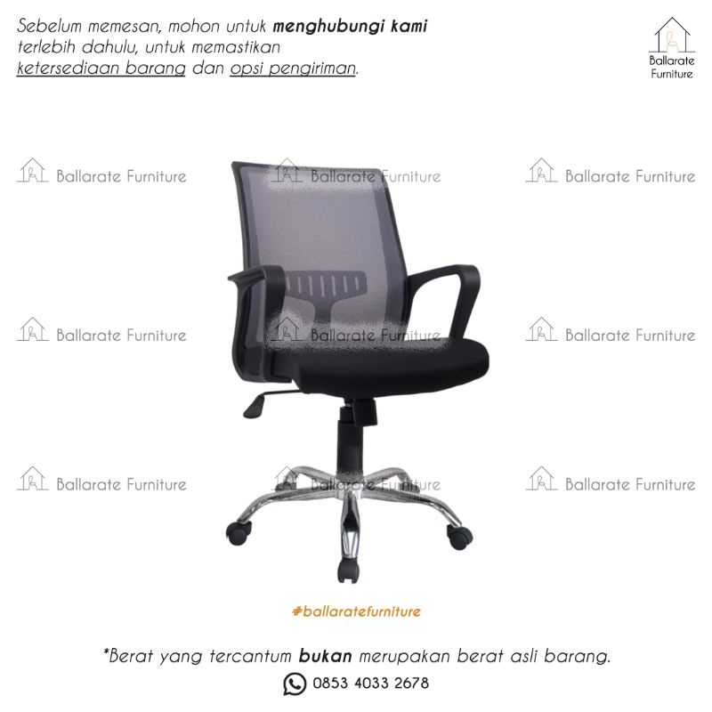 Jual Kursi Kantor Kerja Putar Jaring 055 | Shopee Indonesia