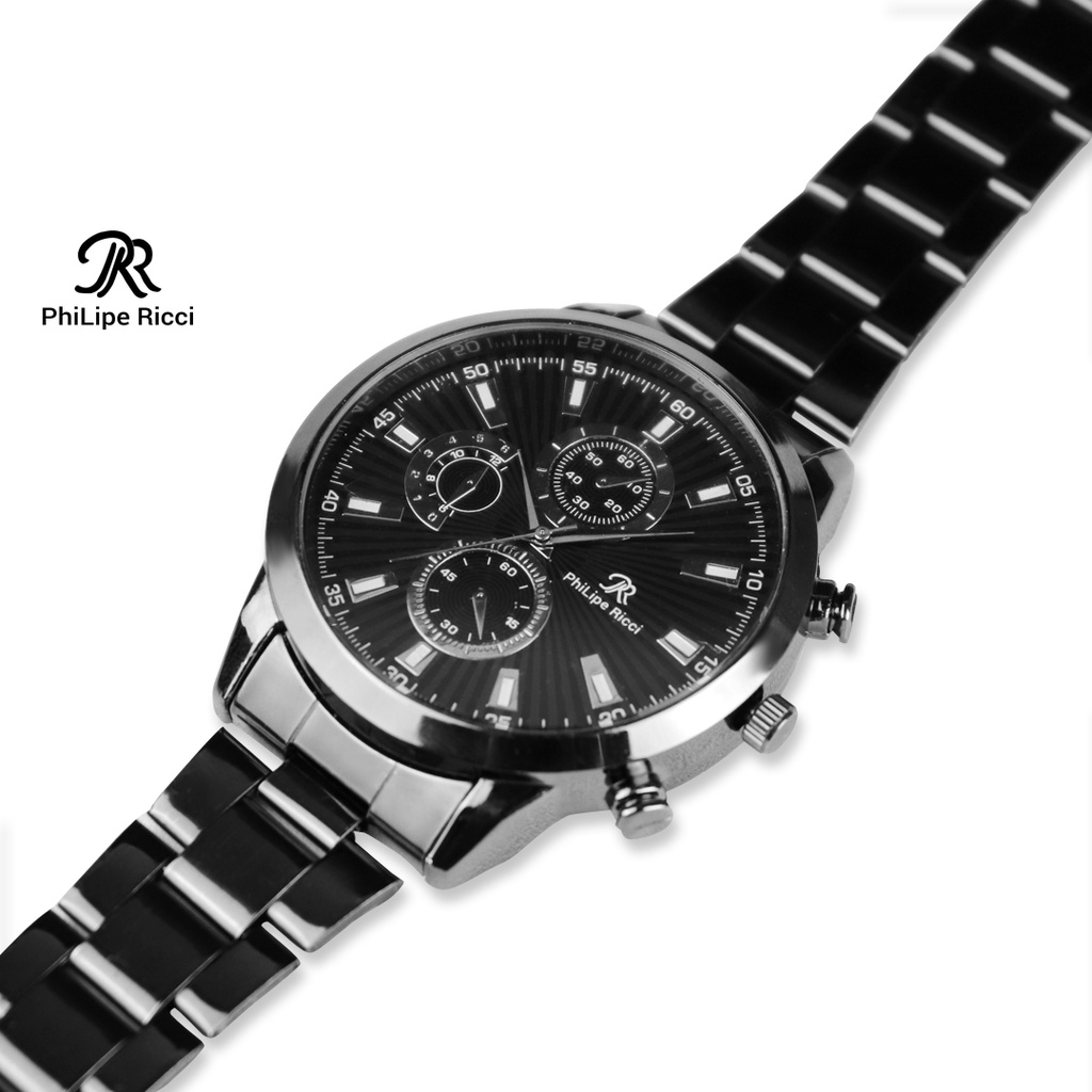 Jual PhiLipe Ricci Jam Tangan Pria Besi Original Tali Rantai Analog ...