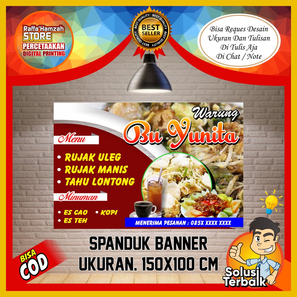 Jual Spanduk Warung / Spanduk Makanan / Spanduk Resto / Spanduk Warteg ...