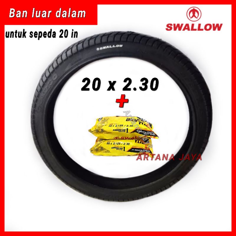 Jual Ban sepeda 20 x 2.30 SWALLOW Luar dalam untuk semua sepeda BMX dan lainnya | Shopee Indonesia