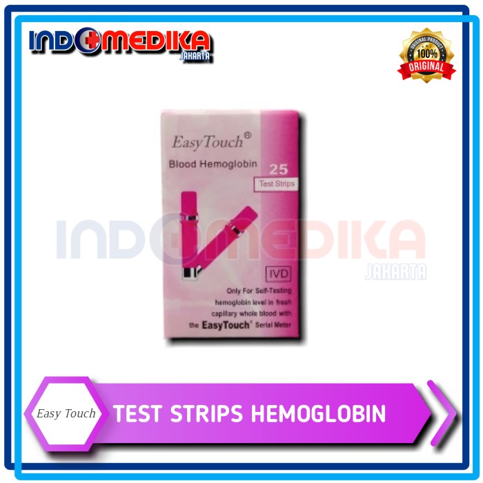 Jual STRIP HEMOGLOBIN EASYTOUCH / STIK HEMOGLOBIN / STRIP HB | Shopee ...