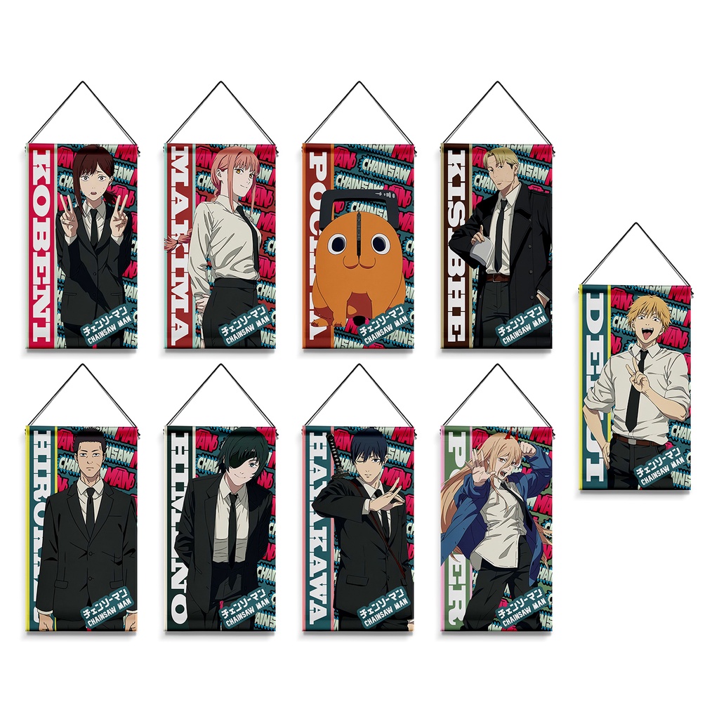 Jual Roll Banner Poster Gantung Dinding Anime Chainsaw Man Wall Decor ...