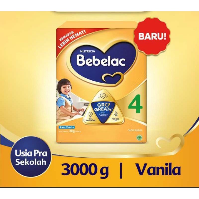 Jual Bebelac 4 Madu Dan Vanilla Kemasan hemat 3000gr | Shopee Indonesia