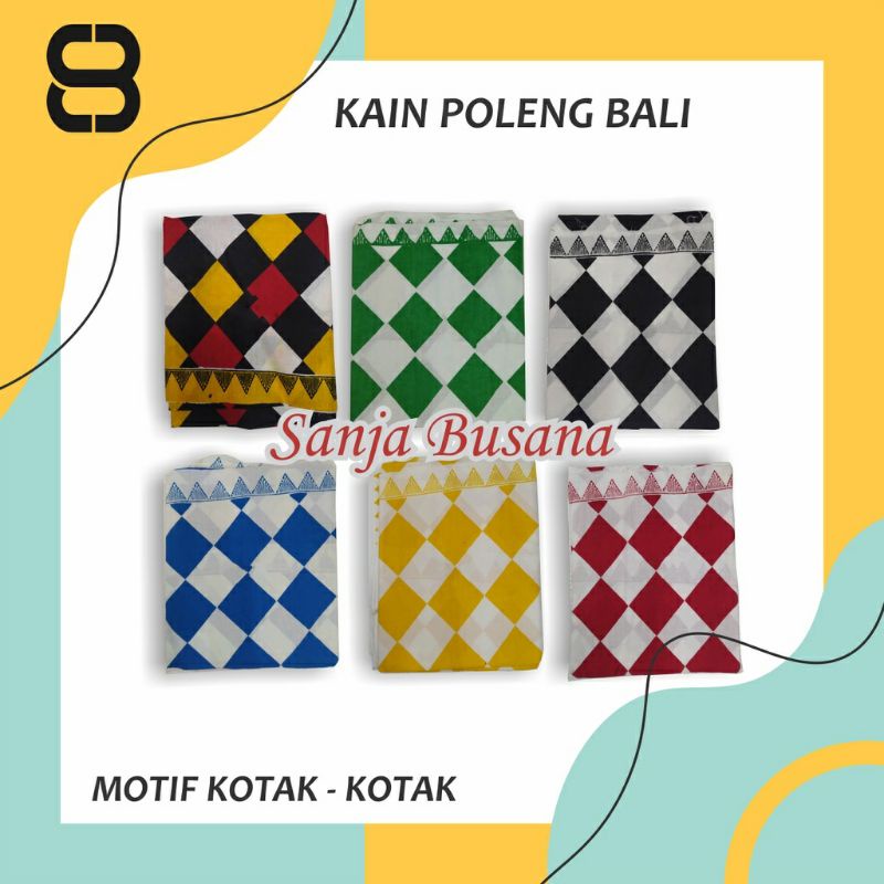 Jual Kain poleng Bali// jarik poleng Bali motif catur kotak-kotak khas ...