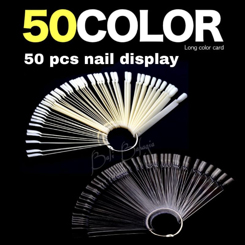 Jual Display Kuku Palsu 50 pcs/False Nail Fan/Color Chart Kuku 50 Pcs ...