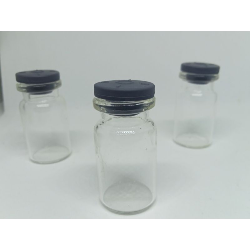 Jual BOTOL VIAL 5ML || BOTOL KACA + TUTUP KARET | Shopee Indonesia
