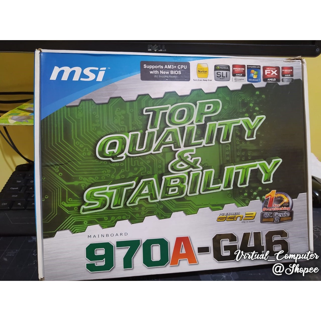 Jual MSI 970A-G46 Mainboard AMD socket AM3+ support all FX prosesor 125watt | Shopee Indonesia