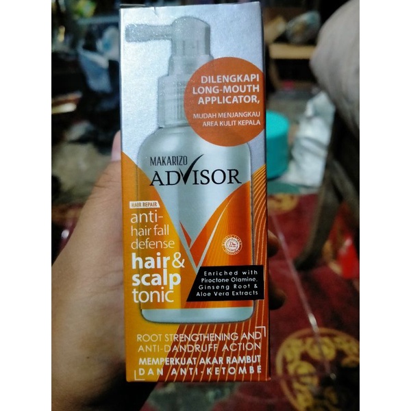 Jual Makarizo Advisor Anti-Hair Fall Defense Hair & Scalp Tonic 65mL ...