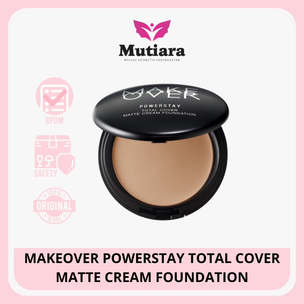 Jual MAKEOVER POWERSTAY TOTAL COVER MATTE CREAM FOUNDATION | Shopee ...