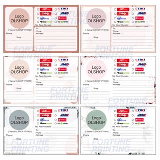 Jual Label Pengiriman Kartu Pengiriman OLSHOP Sticker dan Non Sticker ...