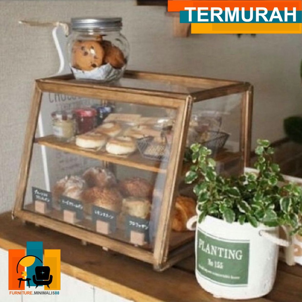 Jual Etalasae Kayu Display | Etalase Pajangan Roti | Etalase Makanan ...