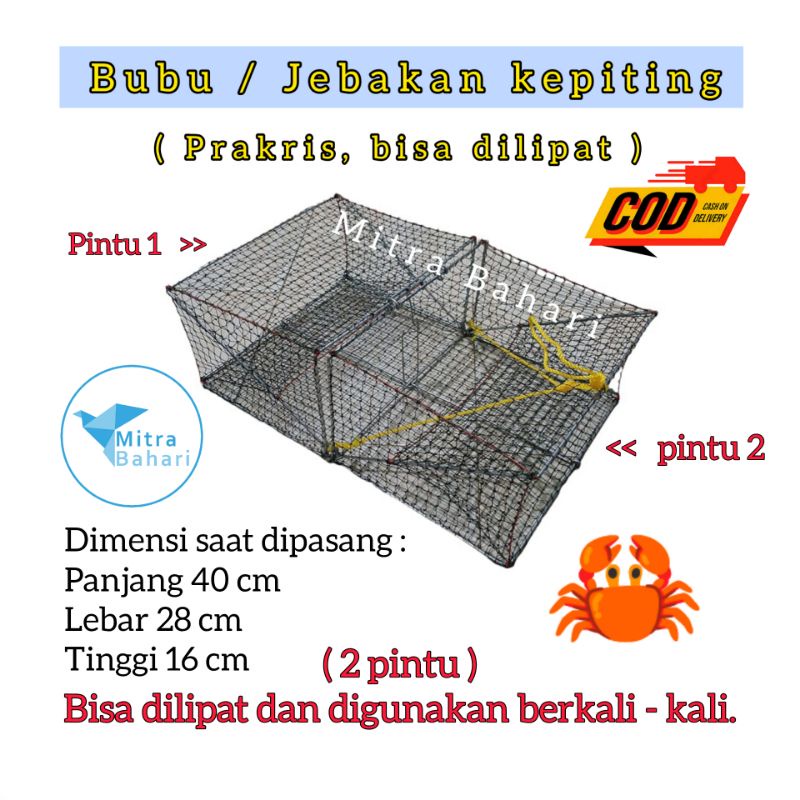Jual BUBU KEPITING 2 PINTU (KECIL) JEBAKAN KEPITING | PERANGKAP ...