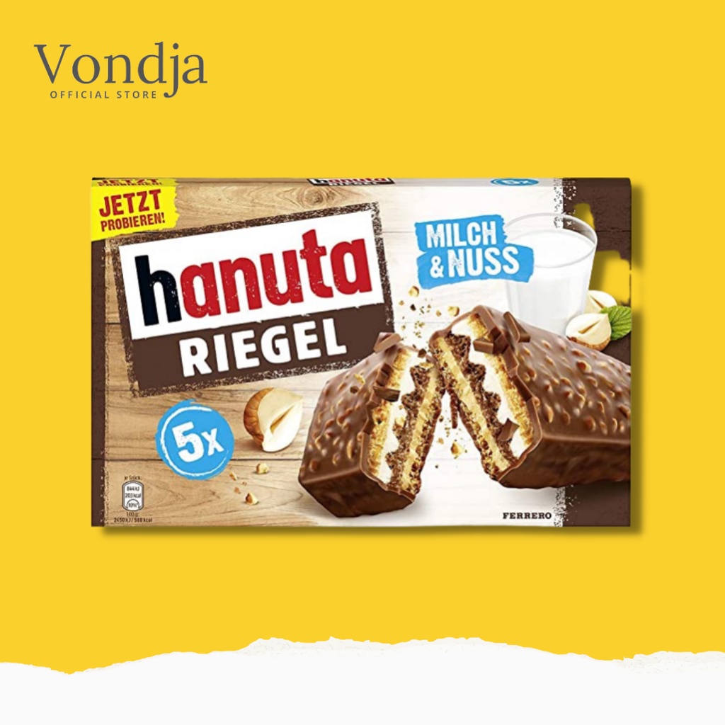 Jual FERRERO HANUTA RIEGEL ISI 5 SNACK IMPORT | Shopee Indonesia
