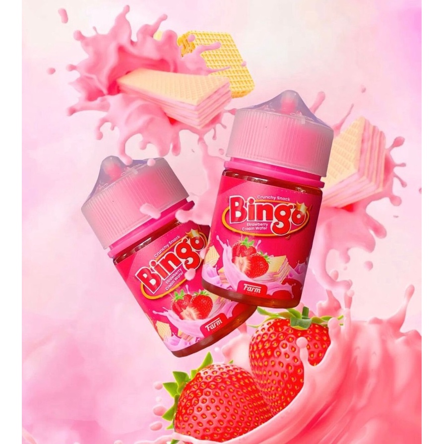 Jual Bingo V2 Strawberry Cream Waffer 60ML by Farm Factory | Shopee ...