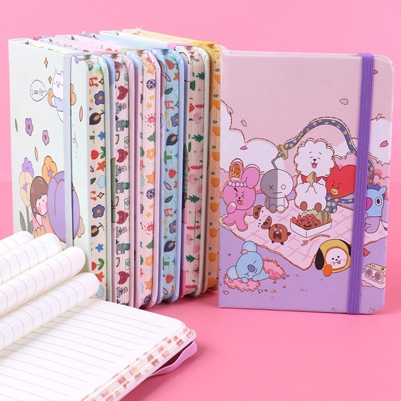 Jual Notebook pocket A6 Lucu Imut Pengunci Karet - buku Agenda mini ...