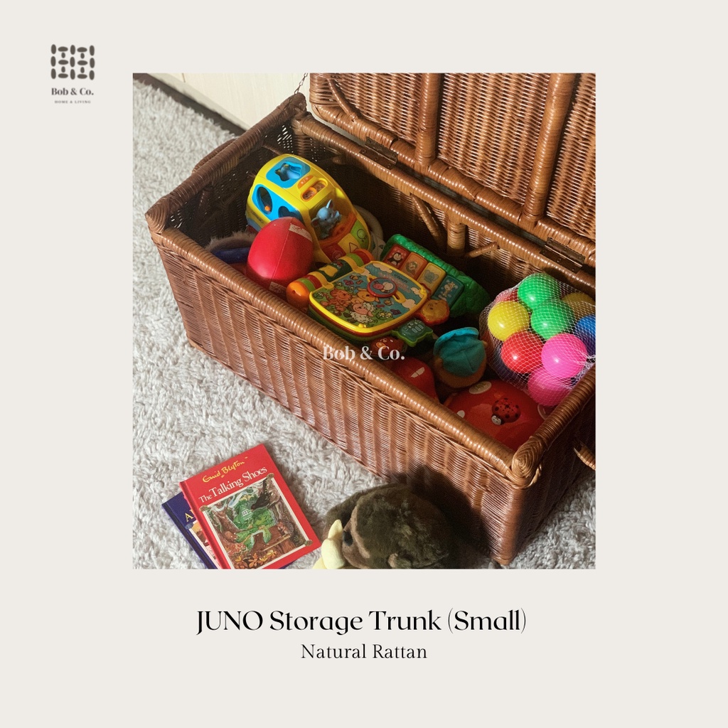 Jual Rattan Storage Trunk / Box Rotan Penyimpanan Besar - JUNO Small | Shopee Indonesia