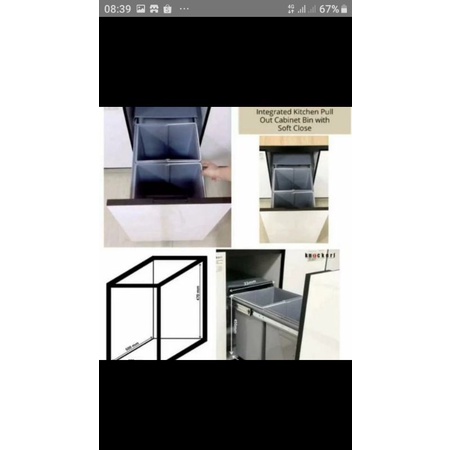 Jual Tempat sampah KNOCKERS CABINET WASTE BIN WB-40L | Shopee Indonesia