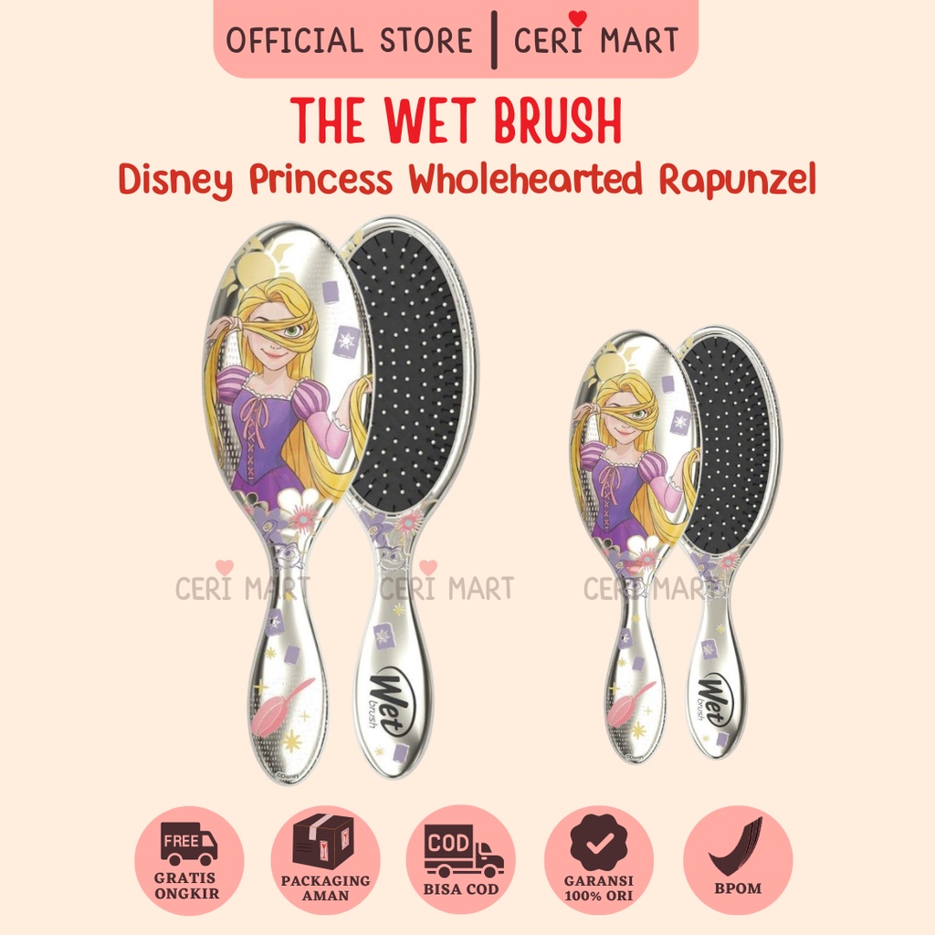 Jual The Wet Brush WetBrush Disney Princess Wholehearted Rapunzel Sisir ...