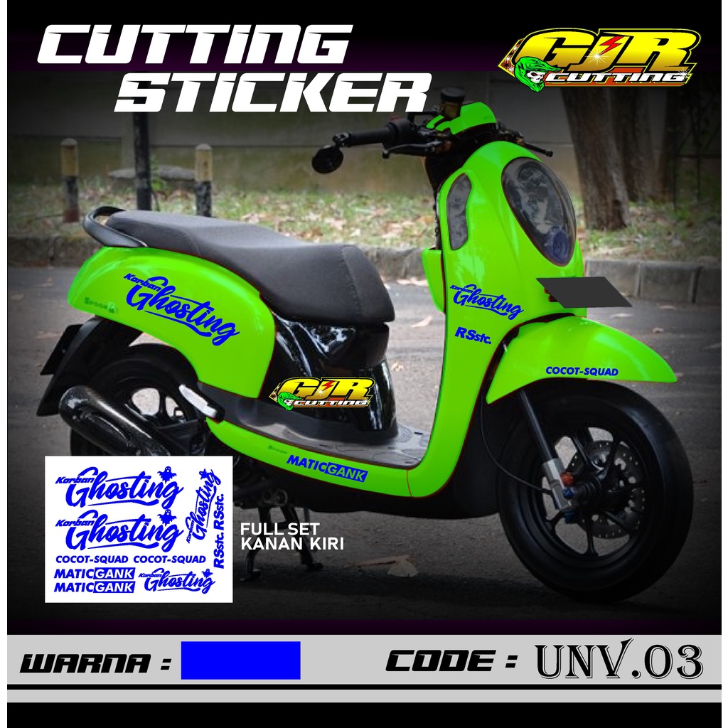 Jual (COD) Cutting Sticker Striping Motor Scoopy SKUTER SCOOPY ...