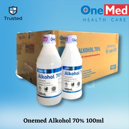 Jual ANTISEPTIK ALCOHOL ALKOHOL 70% 100ML ONEMED ANTISEPTIK ISI 24 ...